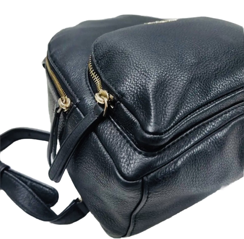 Kate Spade New York Black Pebbled Leather Zipper Pocket Closure ...