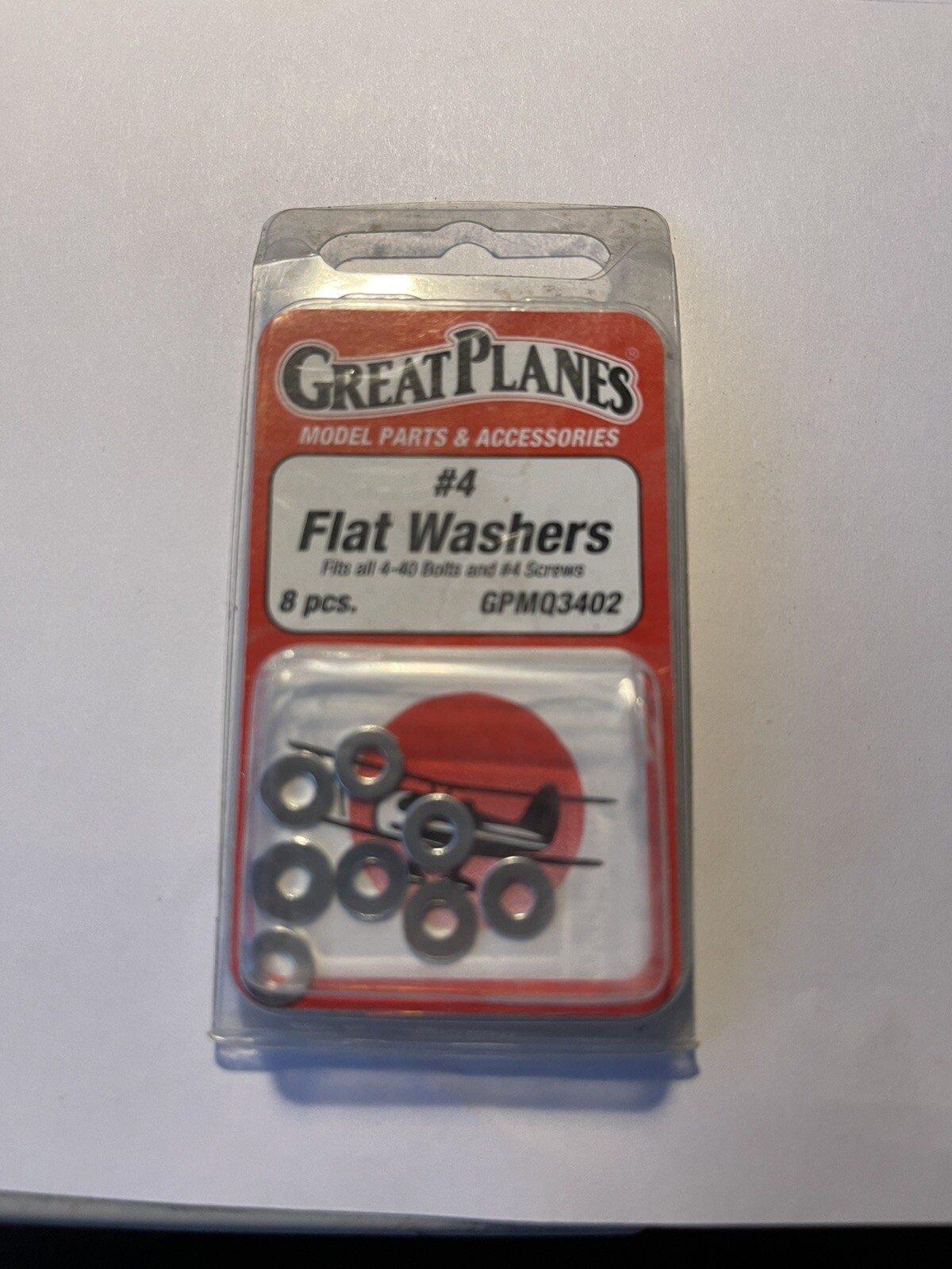 Great Planes Flat Washer #4 (8) GPMQ3402 | eBay