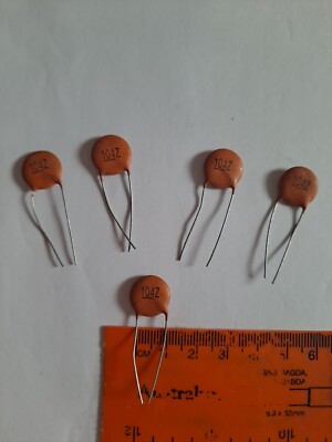 5x .1uF 500V High Voltage Vintage Australian Ceramic Capacitors 104Z ...
