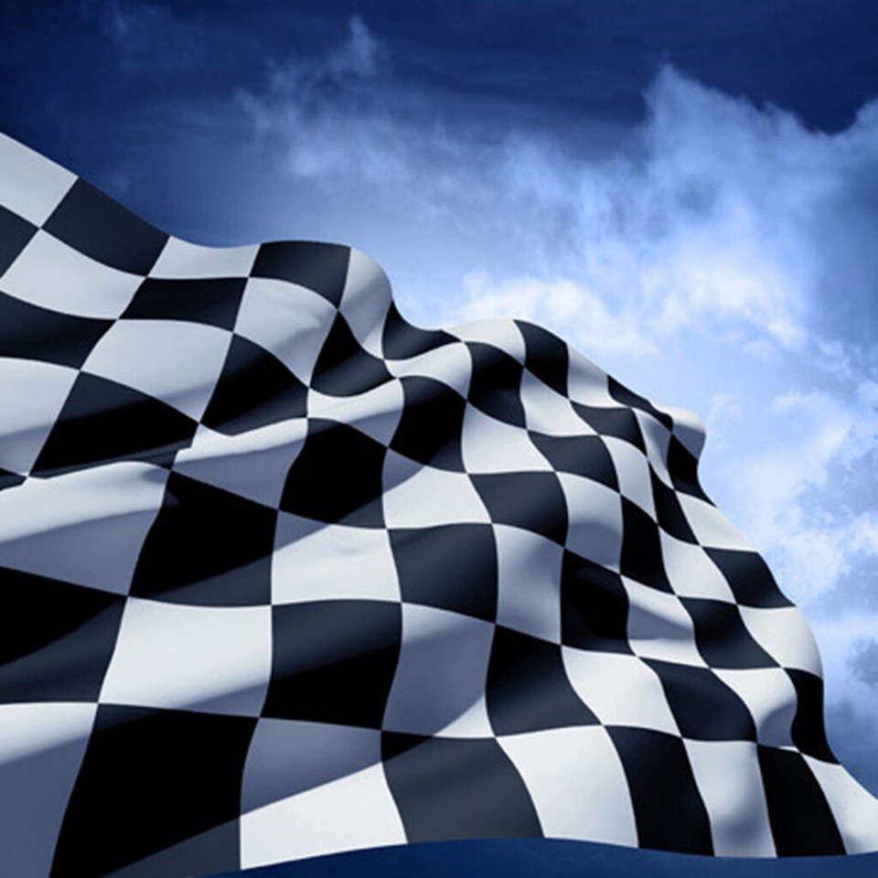 Black White Checkered Flag 90x150cm Indoor Outdoor Racing Banner | eBay UK