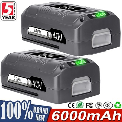 40 Volt 6.0Ah Lithium ion Battery For Snow / Sun Joe iBAT40XRP iBAT40 ...