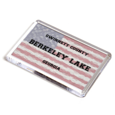 FRIDGE MAGNET - Berkeley Lake - Gwinnett, Georgia - USA Flag | eBay UK