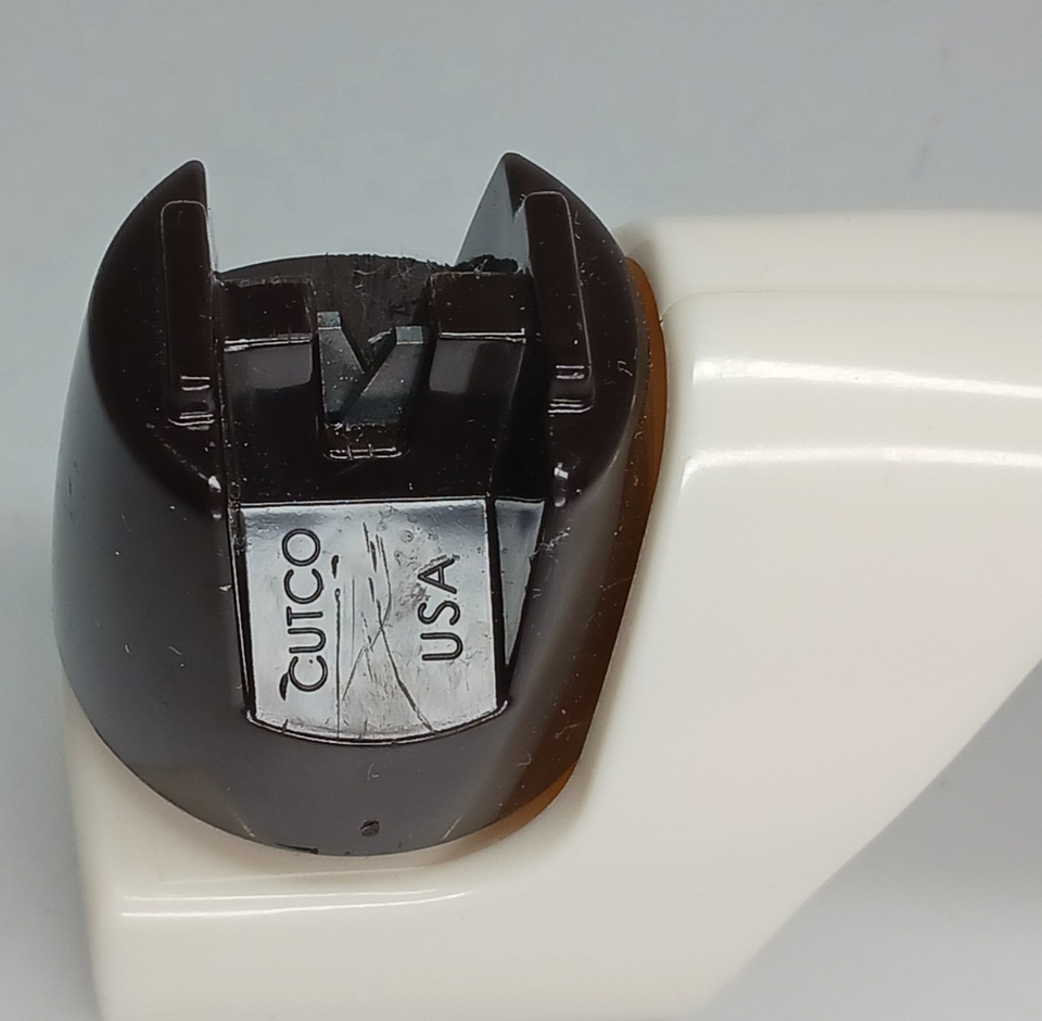 Cutco Knife Sharpener # 82 Pearl White Handle Pull Through Made in USA ...