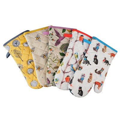 Set of 2 Oven Gloves Kitchen Mitts BBQ Cooking Baking Grilling Mitten ...