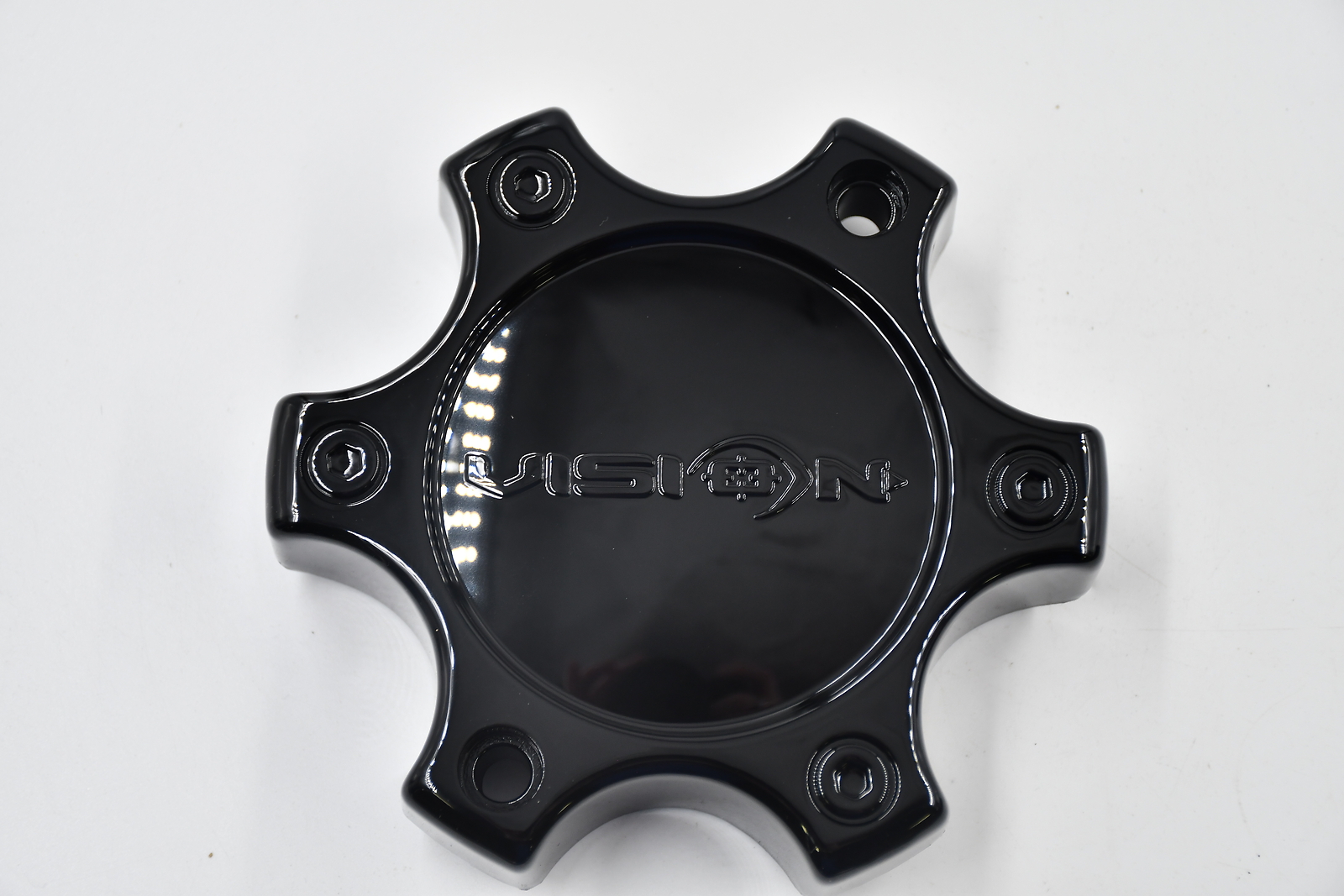Vision Gloss Black Wheel Center Cap Hub Cap C375GB-6C 5.75" Vision 6 ...