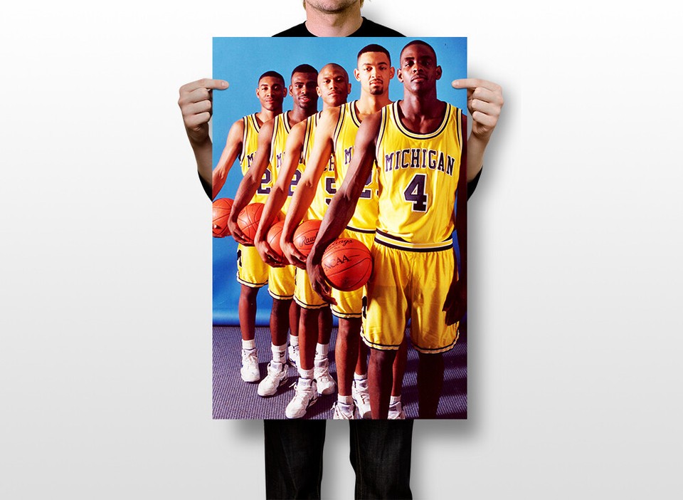 Michigan Fab Five Basketball Team Stars Wall Art Home Decor - POSTER ...