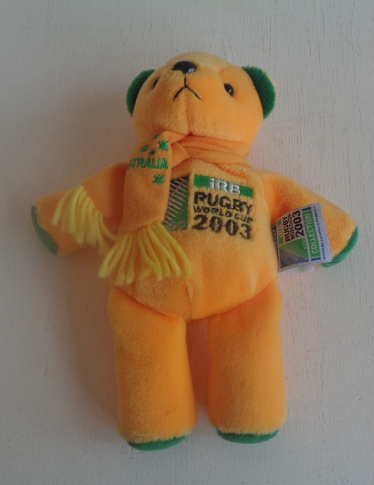 Official Licensed IRB Rugby World Cup 2003 Teddy Bear - Australia Green ...