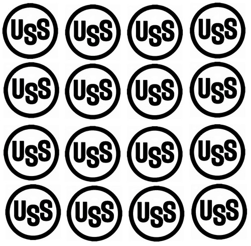 HO Gauge USS US Steel 16 Vinyl Black Logos approx. 3/8" round on ...