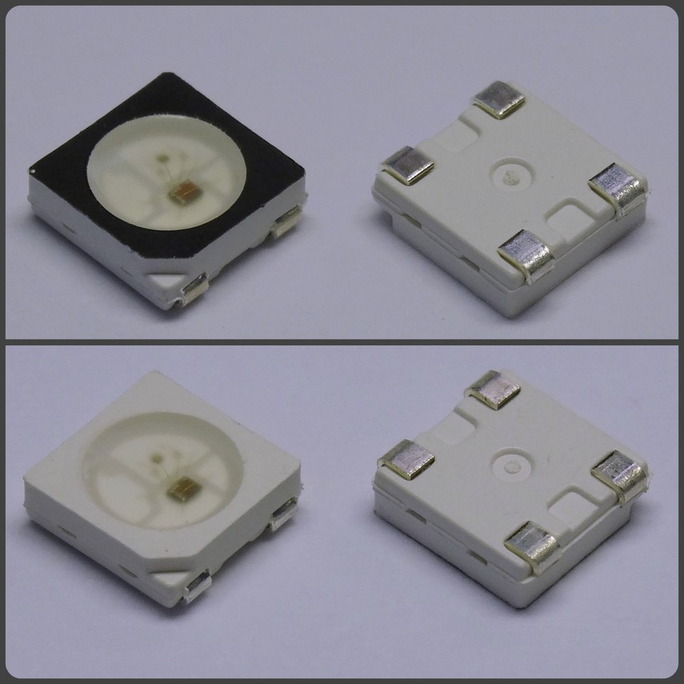 WS2812B 5050 SMD Addressable Digital RGB LED 4 pin Chip 5V - Black or ...