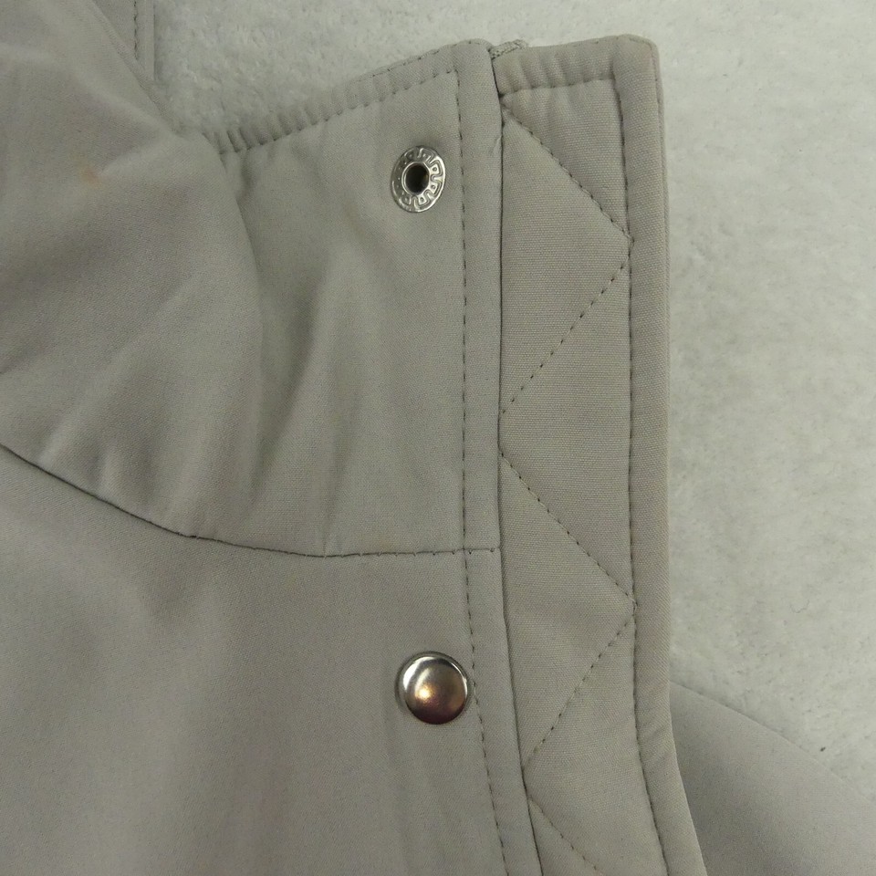 Nine West Jacket Womens Large Light Gray Hooded Anorak Softshell Water ...