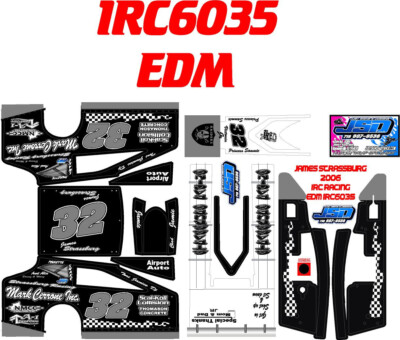 1RC EDM WRAP SALVAS MUDBOSS 1X18 SCALE JAMES STRASSBURG 2006 THEME WRAP ...