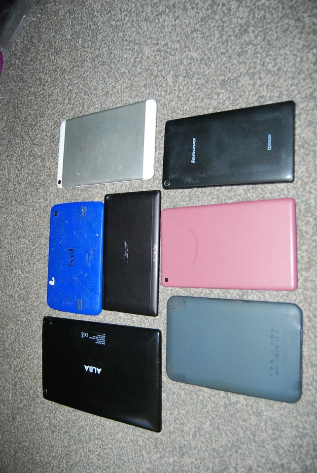 Job Lot 7 x Tablets,alba,huawei,hudl,lenovo,amazon,asus,spares or ...