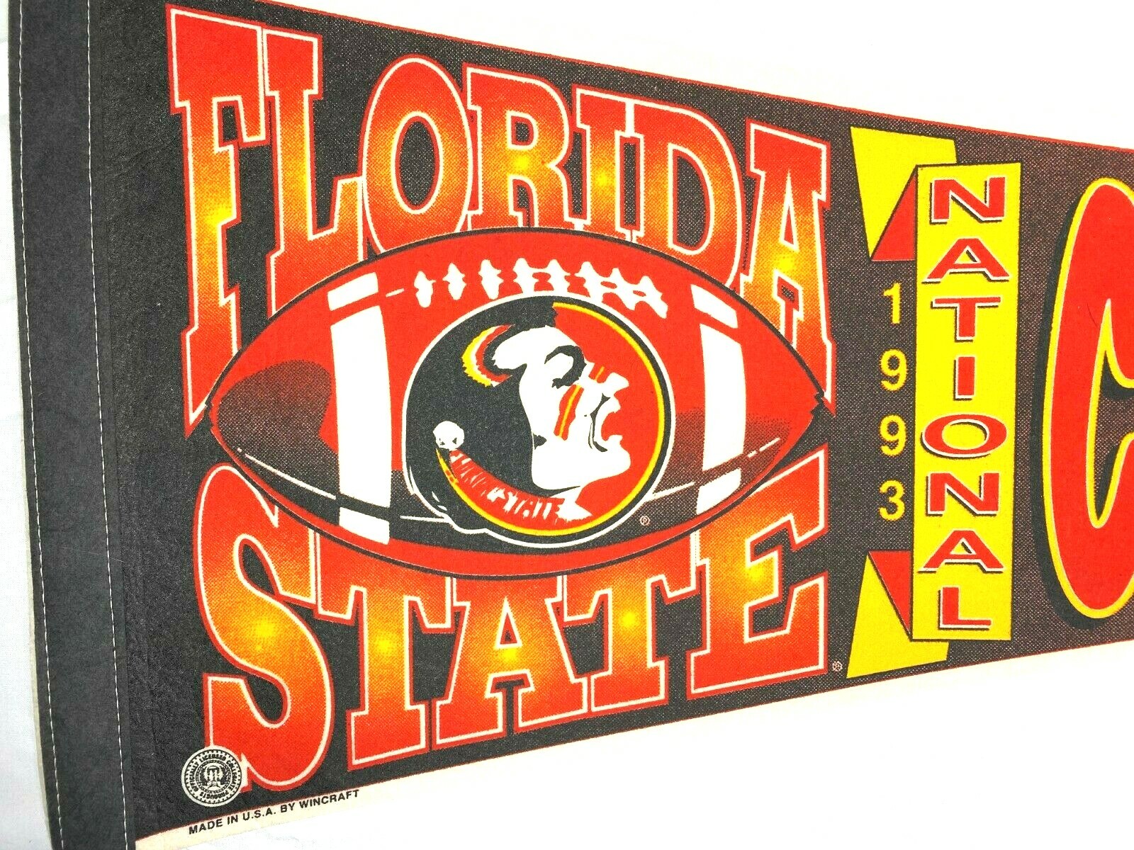 Vintage 93 FSU NCAA Football National Champions Florida State Seminoles ...