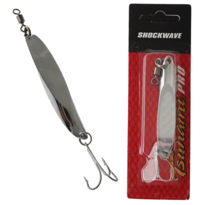 Tsunami Shockwave Chrome Silver Spinning Lure Jig 28g | eBay