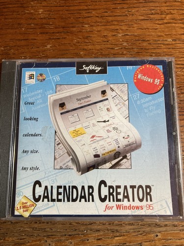 Soft key Calendar Creator For Windows 95 CD Rom | eBay