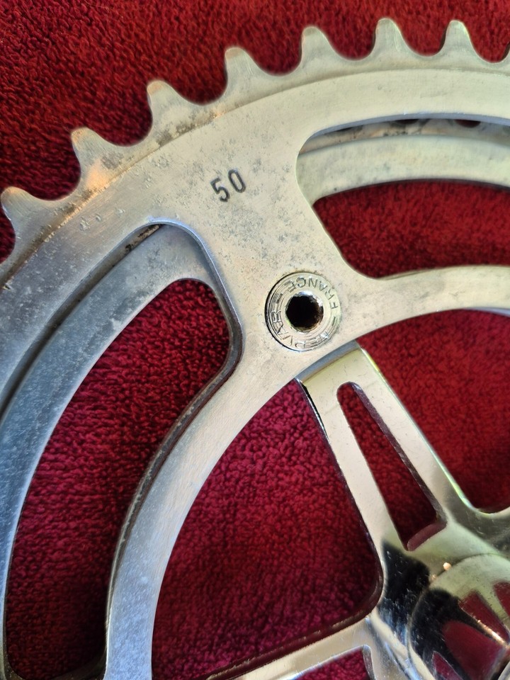 Vintage NERVAR SPORT Road Cottered Crank Set with 50/46T Chainrings ...