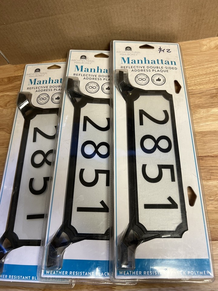 Architectural Mailboxes Black Plastic Manhattan Mailbox Name/Address ...