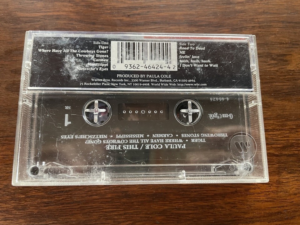 Vtg 1996 This Fire PAULA COLE Cassette Tape Warner Bros. Singer ...
