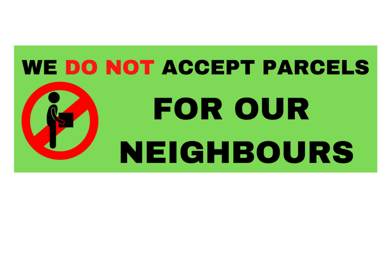 delivery instructions signs parcel letters instructions stickers UK ...