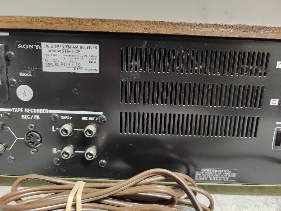 SONY STR-7035 Vintage FM/AM Stereo Receiver READ | eBay