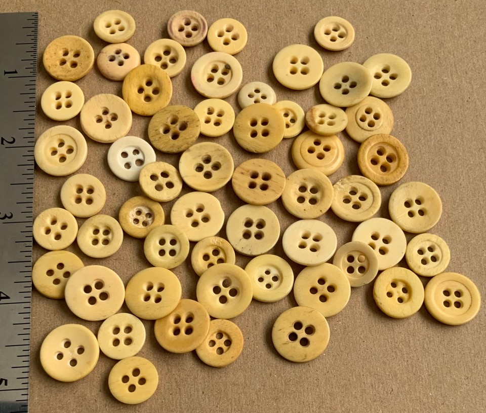 Lot of Antique Vintage Bone Buttons, Reenactment, Sewing, Crafts | eBay