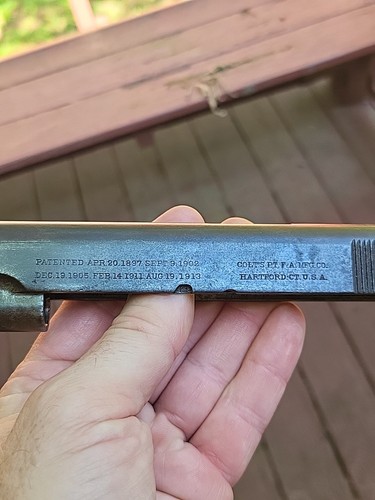 Colt 1911 WW1 Slide Rear Pony Unusual Read 1916 1917 | eBay