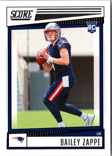 2022 Score Bailey Zappe #310 New England Patriots Football Card | eBay