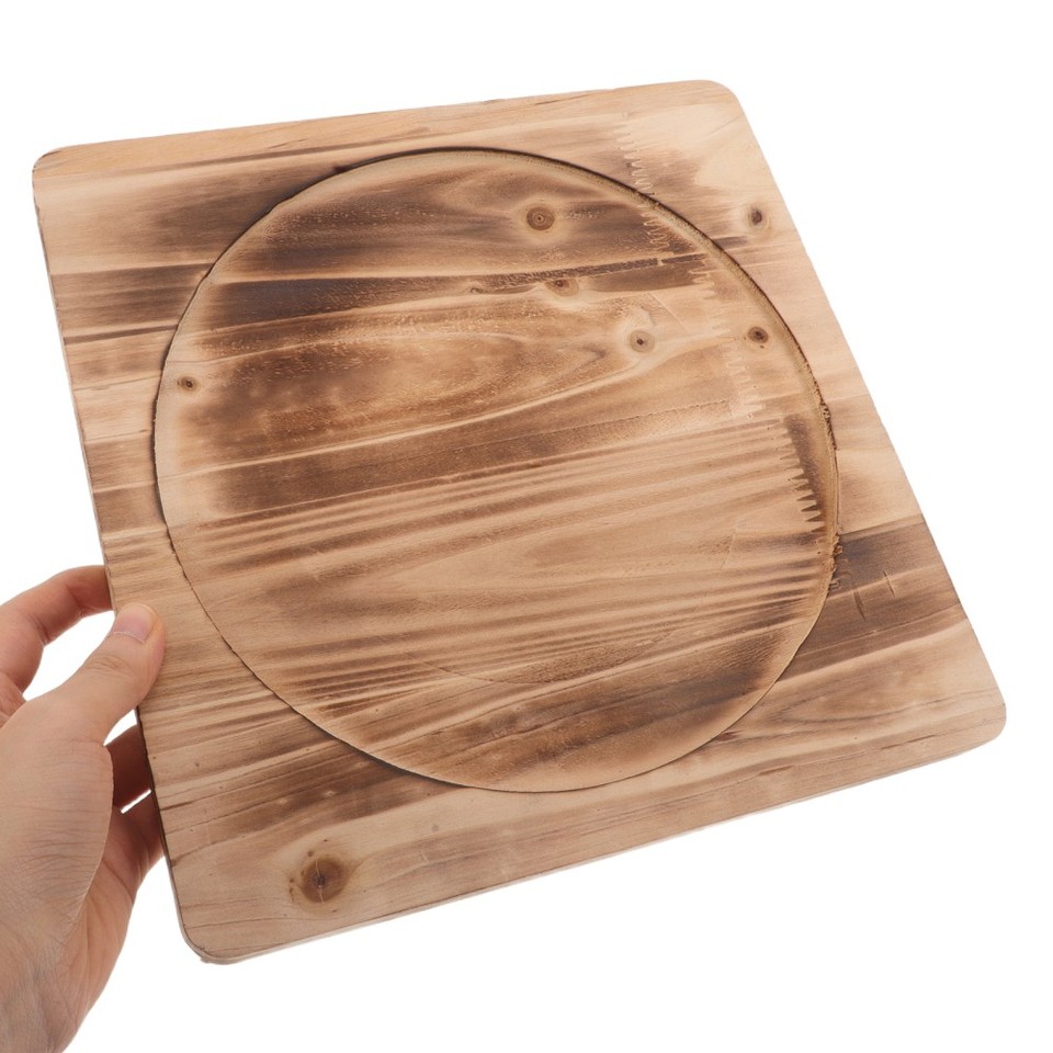 Wood Trivet Pad for Hot Dish: Non-Slip Pot Mat 9x9"- Heat Insulated Pad ...