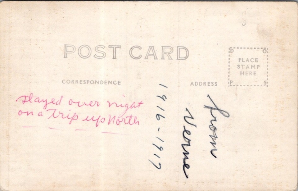 Blue Spruce Lodge Cabins, MANSTIQUE, Michigan Real Photo Postcard | eBay