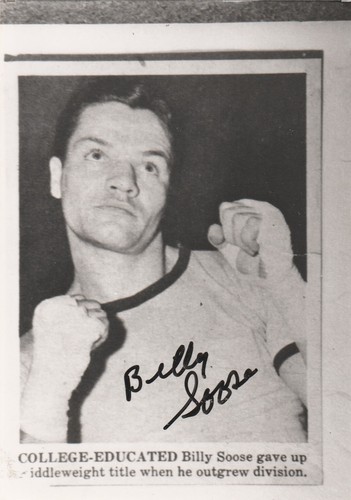 BILLY SOOSE BOXING HOFer AUTOGRAPHED PHOTO | eBay