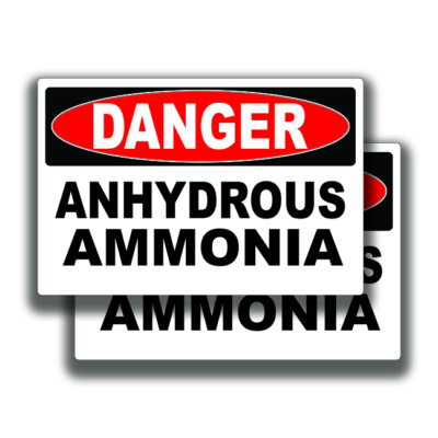 DANGER ANHYDROUS AMMONIA DECAL Stickers Sign Bogo 2 for 1 Truck Window ...