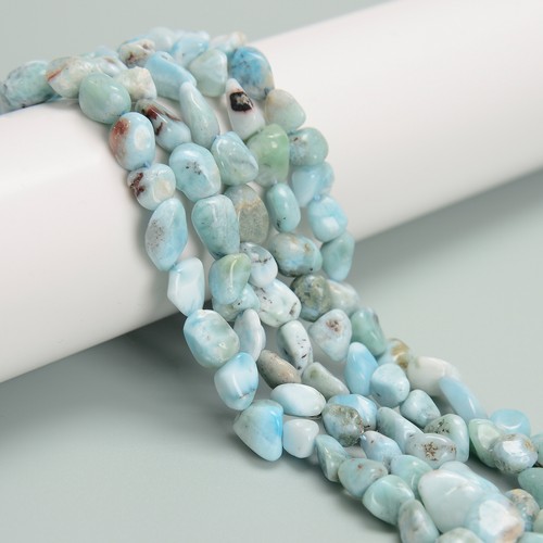High Grade Larimar Pebble Nugget Beads Size 5-8mm x 8-10mm 15.5 ...