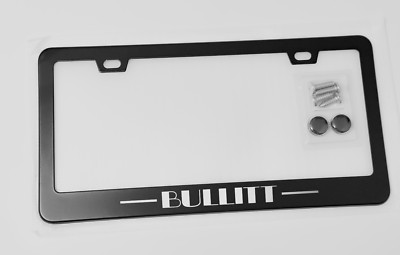 Bullitt Mustang Black Metal License Plate Frame Tag W/ Screws | eBay
