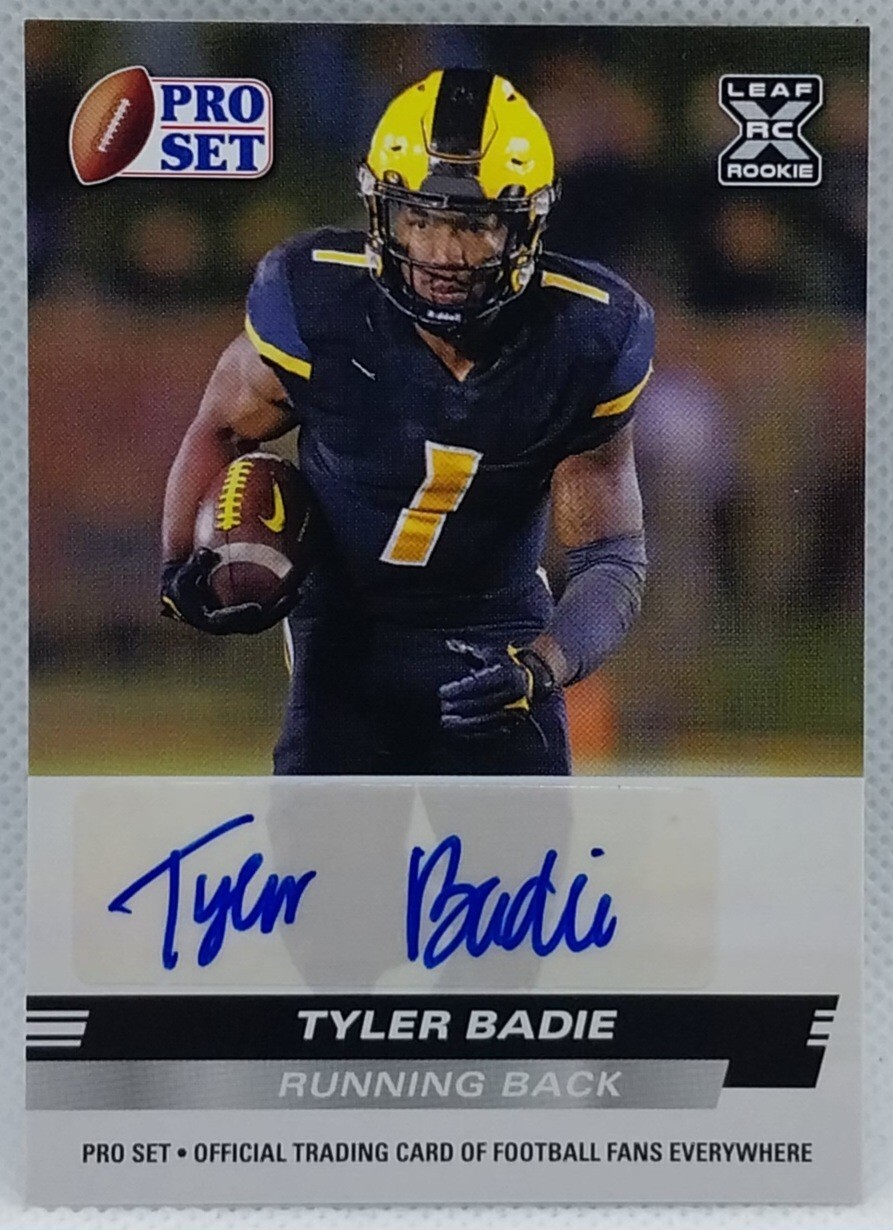 TYLER BADIE 2022 LEAF PRO SET XRC ROOKIE AUTOGRAPH #PSA-TB1 DENVER ...