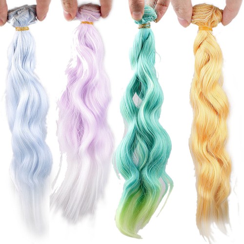 [wamami] 1-4PCS Lavender Wavy/Crimp Hair BJD Dollfie Extension DIY Wig ...