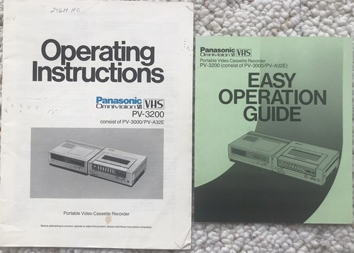 Original - Panasonic PV-3200 / PV-3000 / PV-A32E Owner / User Manual | eBay
