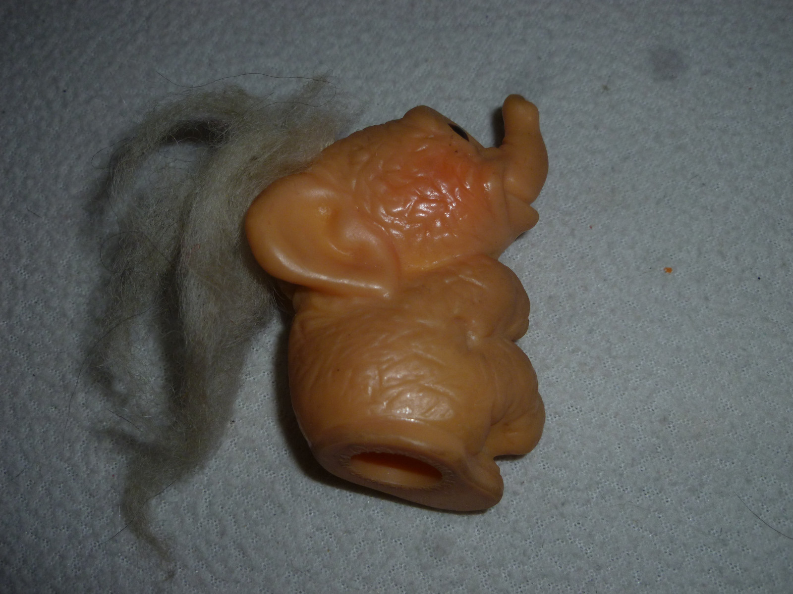 VINTAGE DAM ELEPHANT FINGER PUPPET 7" TROLL DOLL RARE W GLASS EYES ...