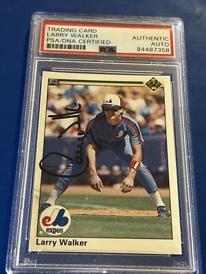 1990 Upper Deck Larry Walker HOF Rookie Autograph Auto PSA | eBay