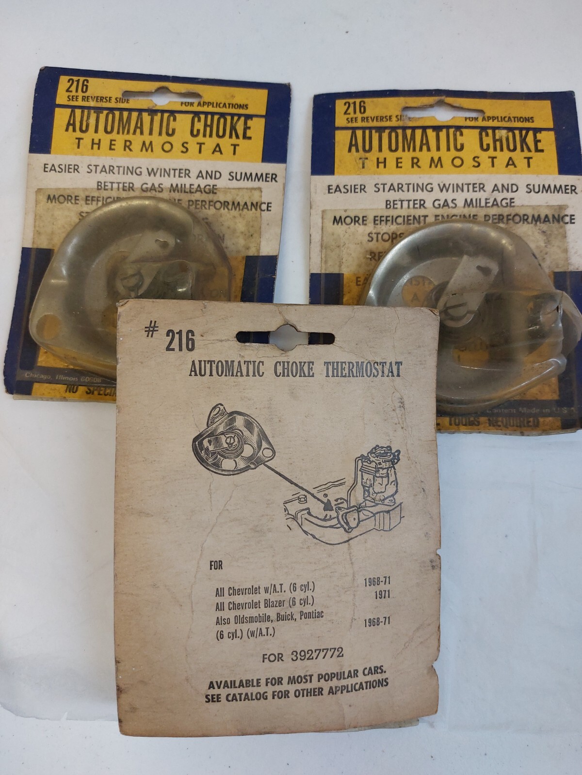 VINTAGE GM CHOKE THERMOSTATS HYGRADE EQUIC CV3 GM 3927772 3 units | eBay