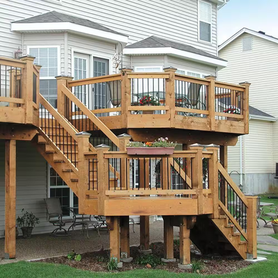 Treated Wood Outdoor Steps ProWood 8 Step Pressure Treated Cedar Tone
