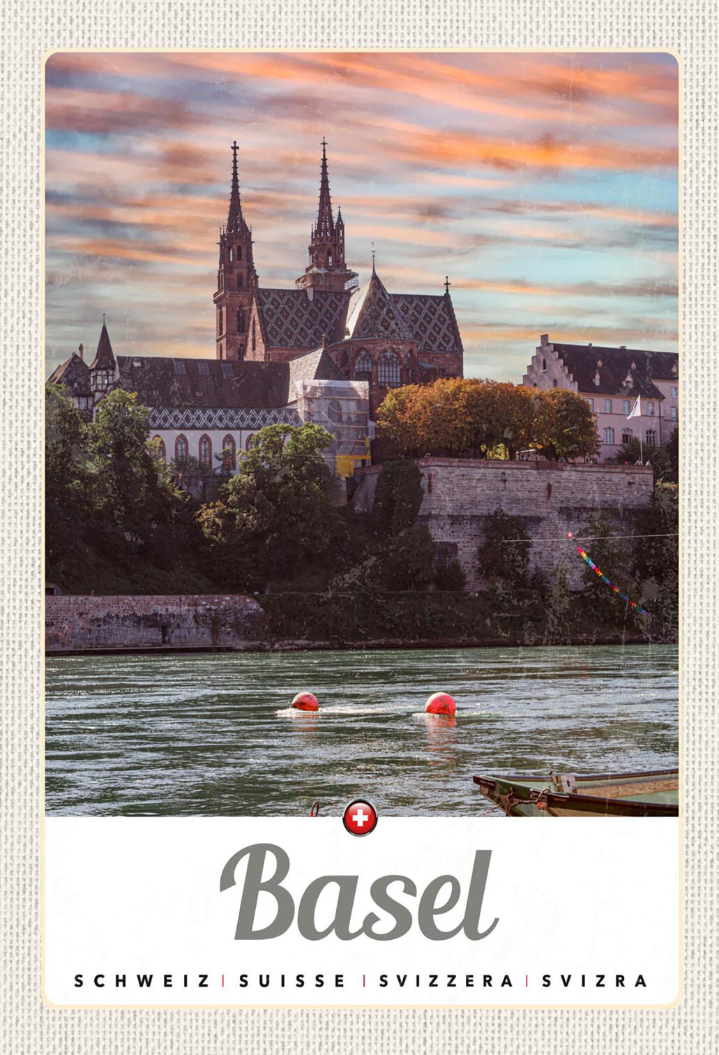 Ontrada Blechschild 20x30cm Basel Schweiz Fluss Natur Architektur ...