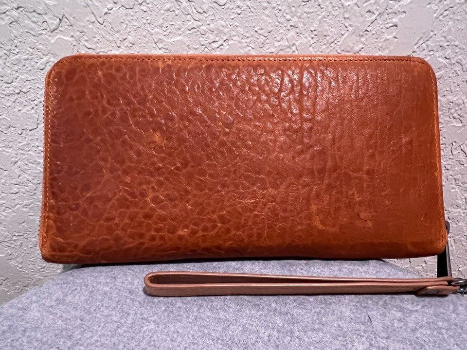 Never Carried Will Leather Goods Rust Brown Card Holder Wallet Clutch ...
