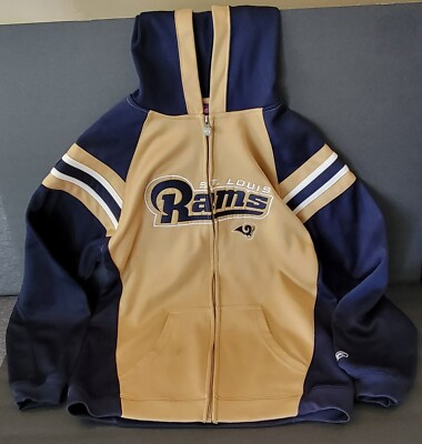 Vintage St Louis Rams Hoodie Boy's Large (14/16) Gold/Blue Sweatshirt ...