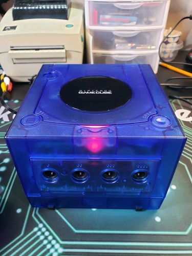Custom Translucent Blue Gamecube Bundle, Led And Batt Mod. | eBay