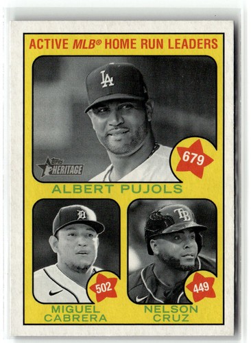 2022 Topps Heritage #1 Active MLB HR Leaders Albert Pujols Miguel ...