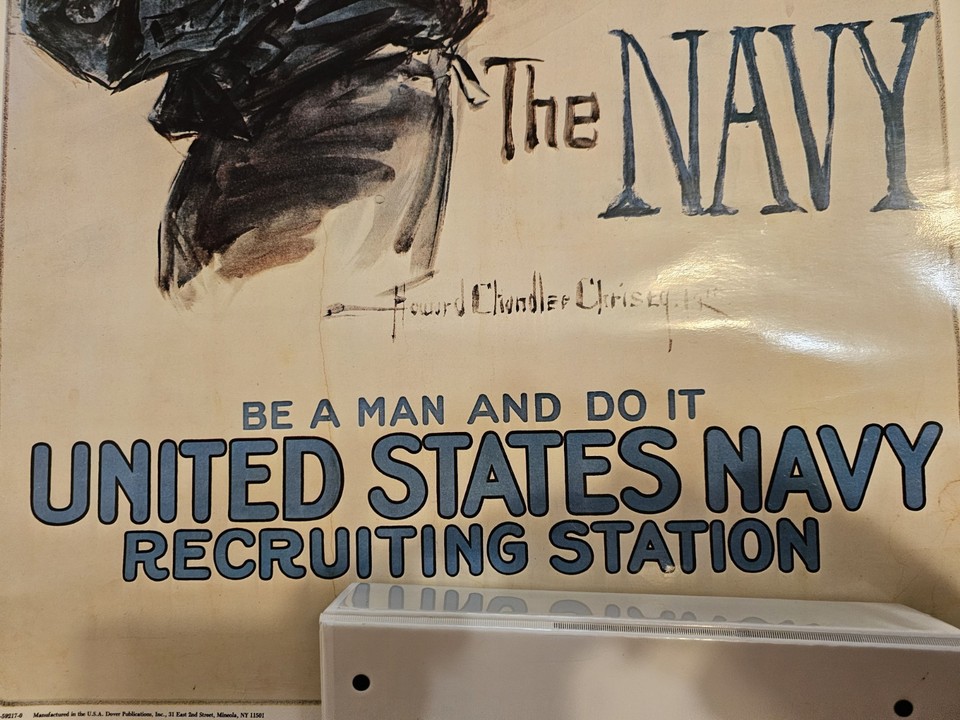Reproduction Vintage U.S Navy Recruiting Poster Published By Dover ...