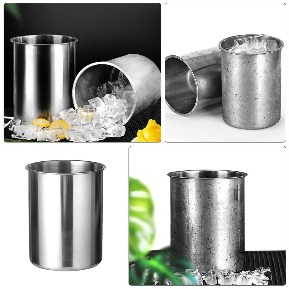Stainless Steel Ice Cube Storage Bucket Multipurpose Ice Cube Bucket ...