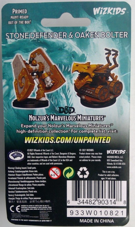 DUNGEONS & DRAGONS MARVELOUS MINIATURES ~ STONE DEFENDER & OAKEN BOLTER ...