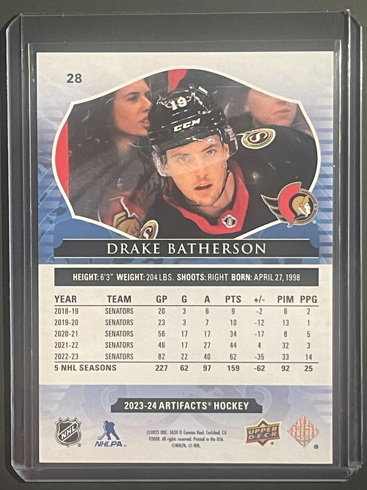 2023-24 Artifacts 28 Drake Batherson - Ottawa Senators Copper #/299 | eBay