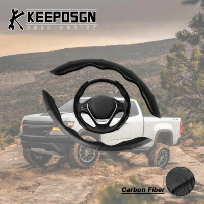 For Chevy Colorado 15'' inch Carbon Fiber Car Steering Wheel Cover ...